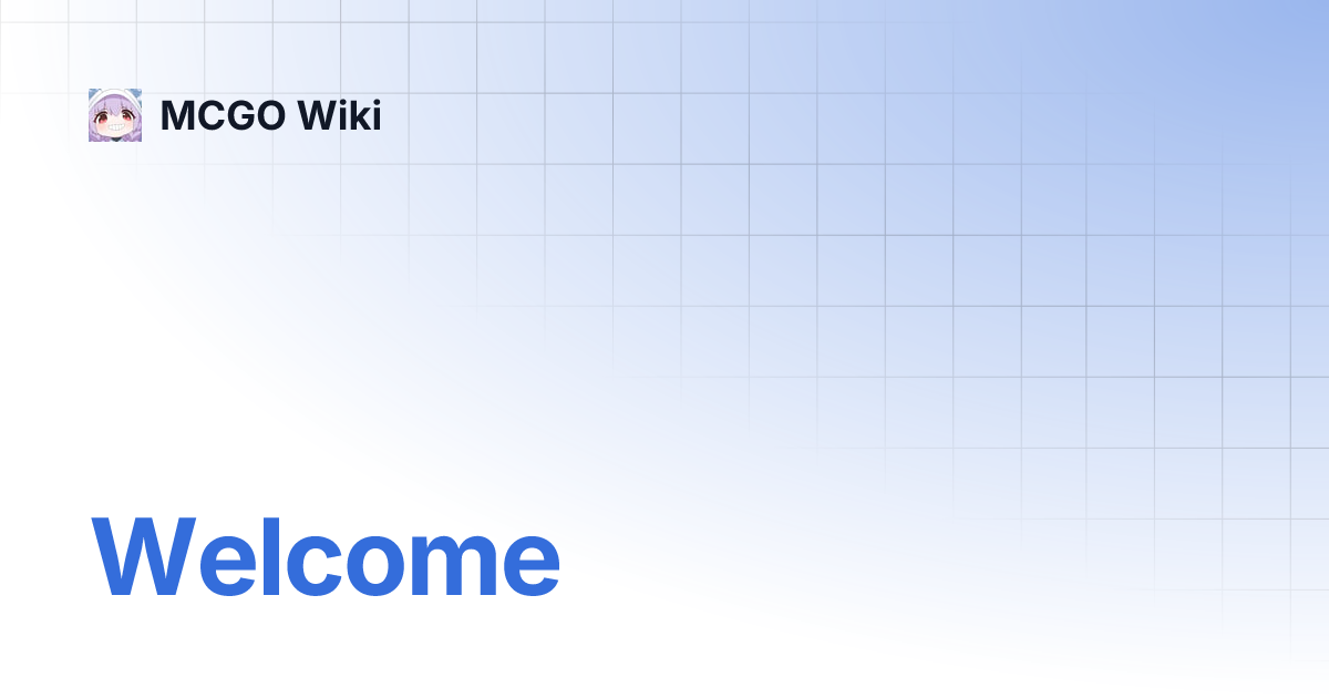 Welcome | MCGO Wiki
